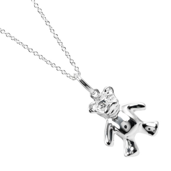 Tiffany & Co. | Jewelry | Tiffany Co Teddy Bear Necklace 925 Silver ...